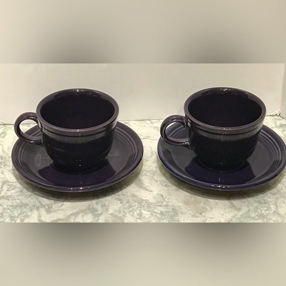 Fiesta | Dining | Fiesta Fiestaware 2 Plum Purple Cup And Saucer Sets ...